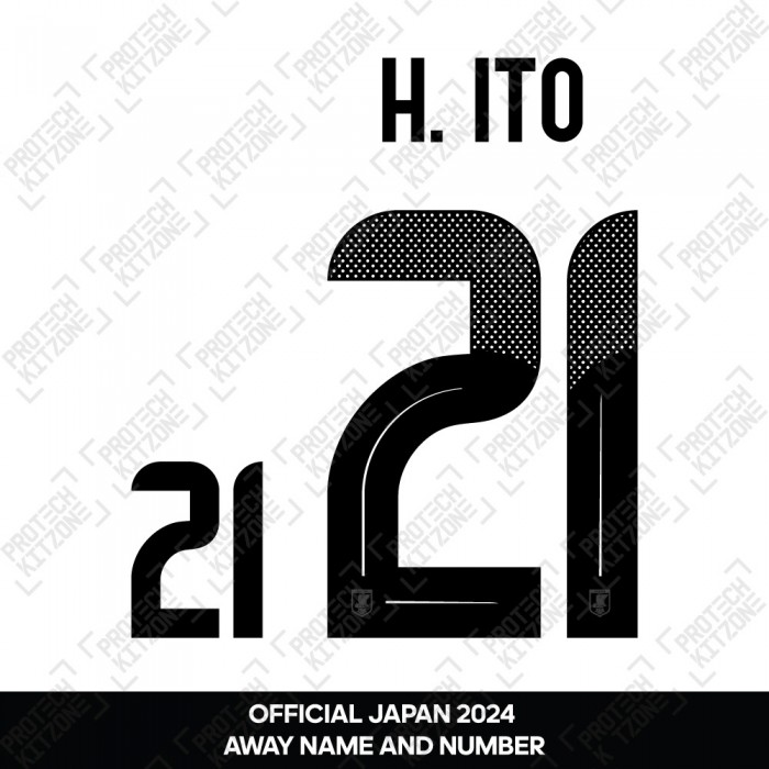 H. Ito 21 - Official Japan 2024 Away Name and Numbering